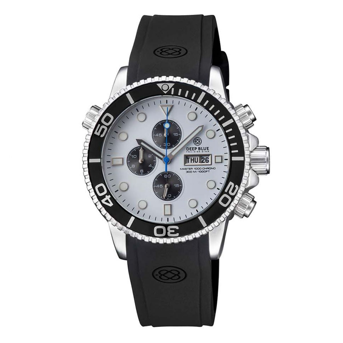 Deep Blue Master 1000 | Chronograph quartz diver Black – Watch2Day